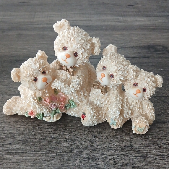 Accents | Adorable Cream Teddy Bear Figurine | Poshmark